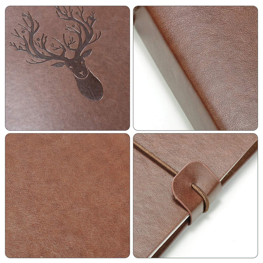 Veesun Spiraal Notebook A4 Schetsboek Lederen Notitieboek Blanco Papier ...