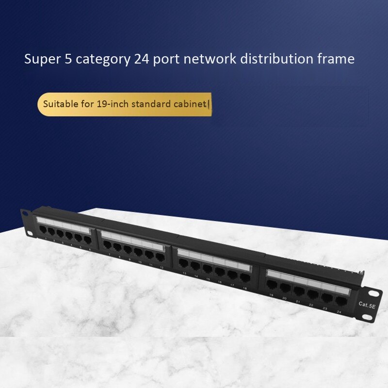 19 Inch 1U Rack Unshielded Super Category 5 24 Por... – Grandado