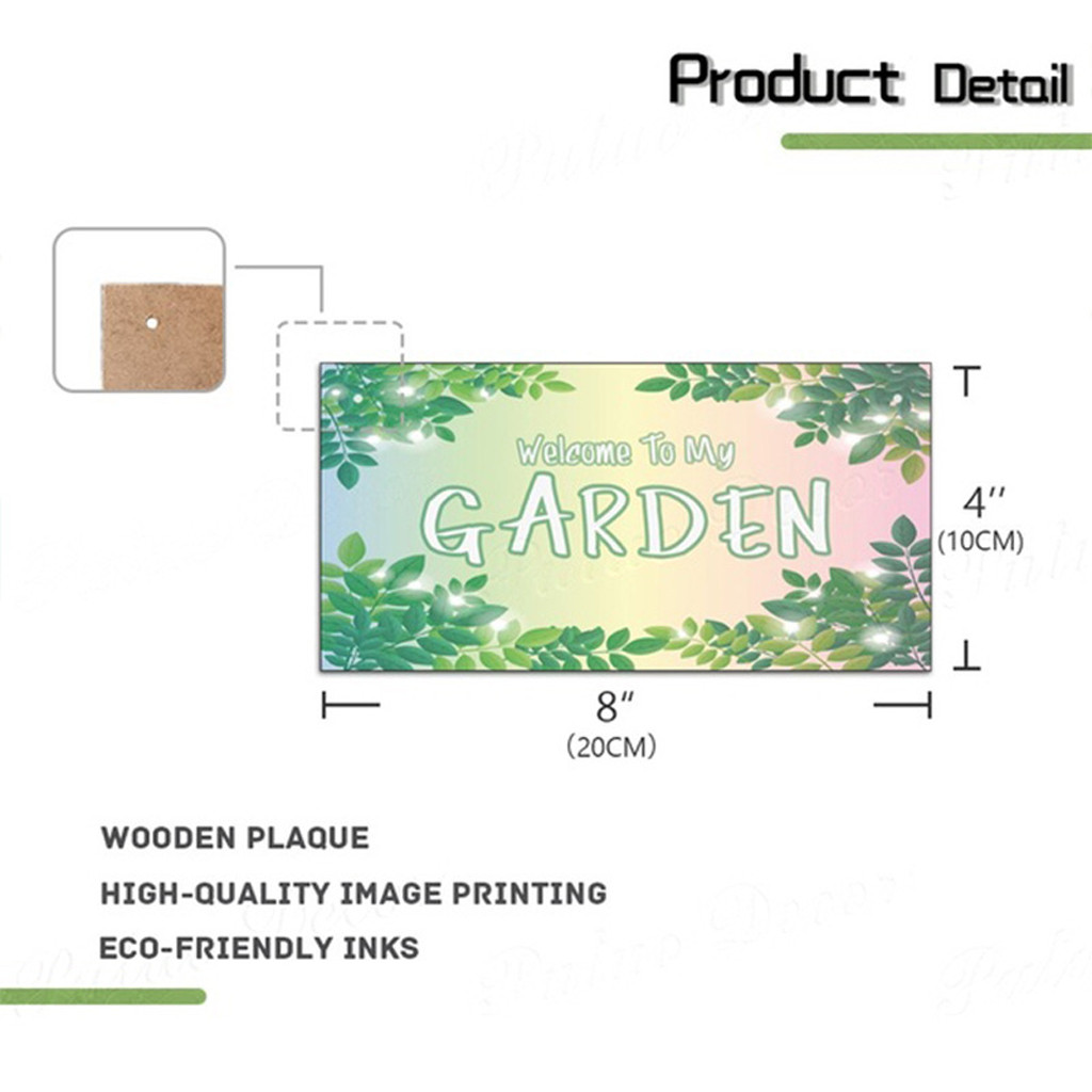 Garden Plaque Wood Plaque Sign Wall Hanging Sign 2... – Vicedeal