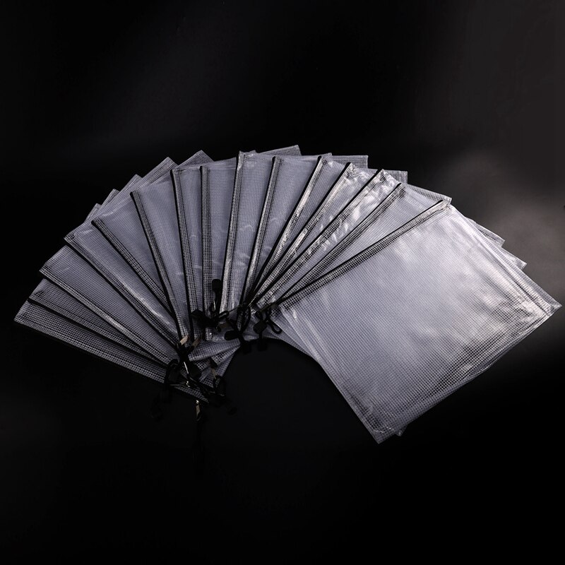 15 Pack Mesh Zipper Pouch Document Bag A4 Waterpro... – Grandado