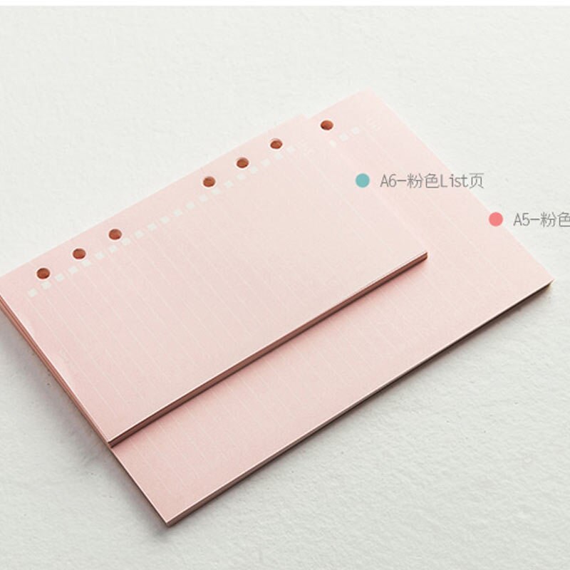 Dokibook A5 A6 Loose leaf Filler Paper Solid Color... – Vicedeal