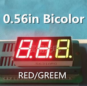 20pcs 0.56" 0.56in RED/GREEN BICOLOR 3 digit LED Display 0.56 inch ...