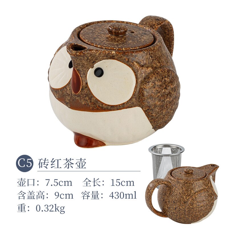 Japanese Cute Owl Ceramic Cup Cartoon Owl Shape Wa... – Grandado