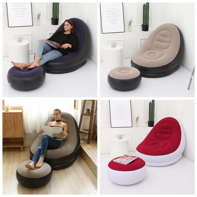Opblaasbare Leisure Bean Bag Bank Lui Couch Stoel ... – Grandado