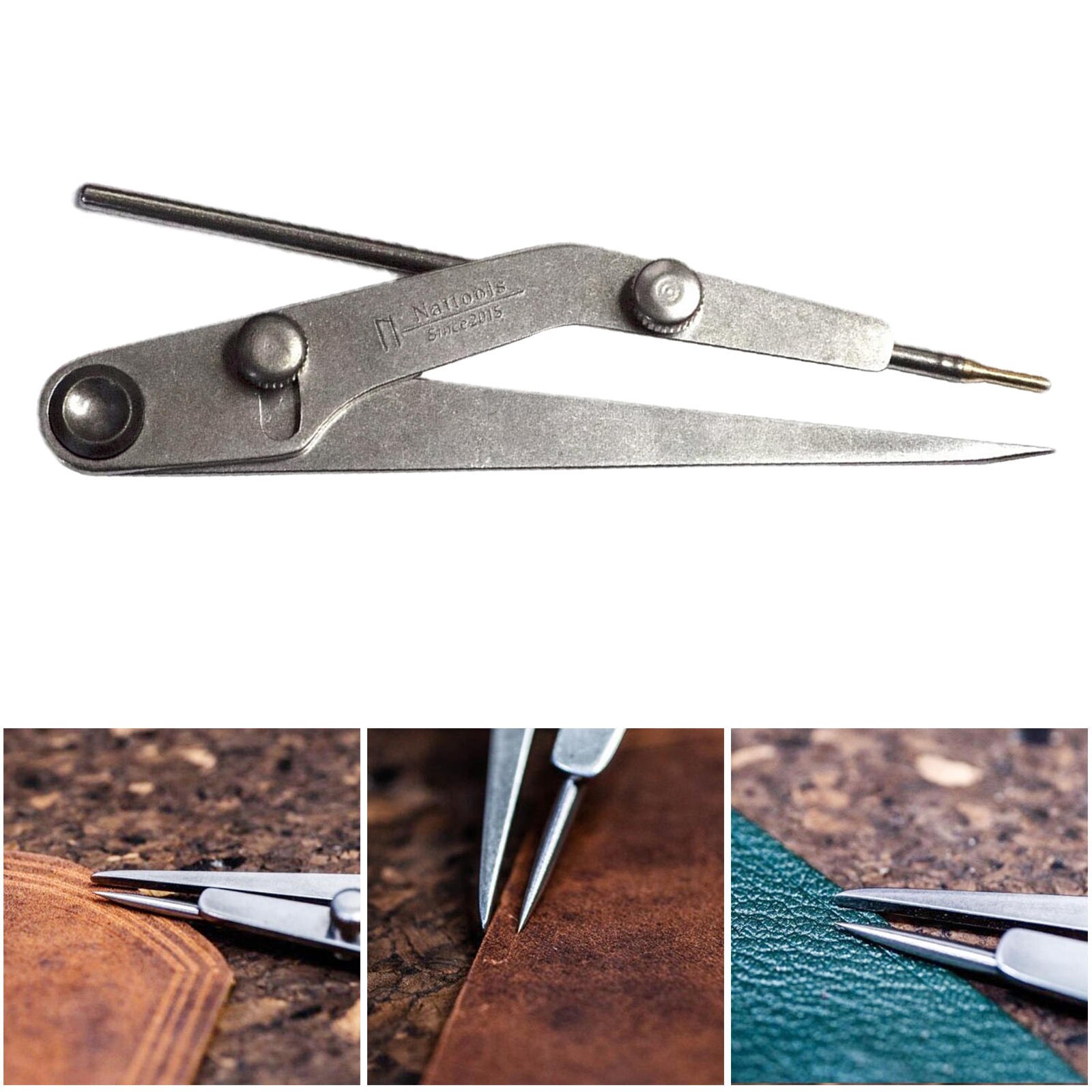 Leather Wing Divider Edge Creaser Adjustable Steel... – Grandado