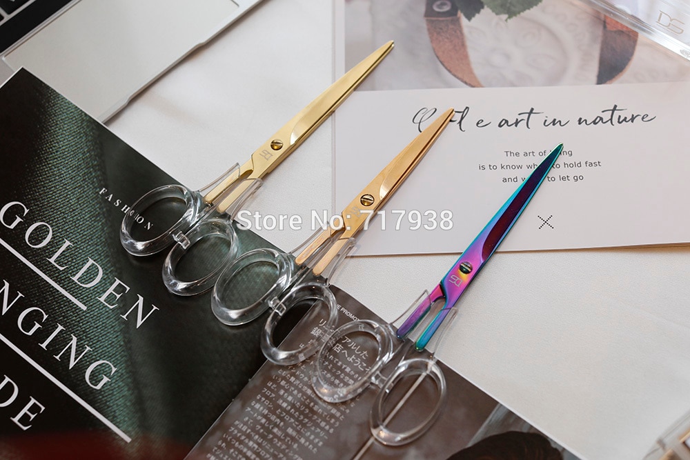 gold colorful acrylic scissors stationery student ... – Grandado