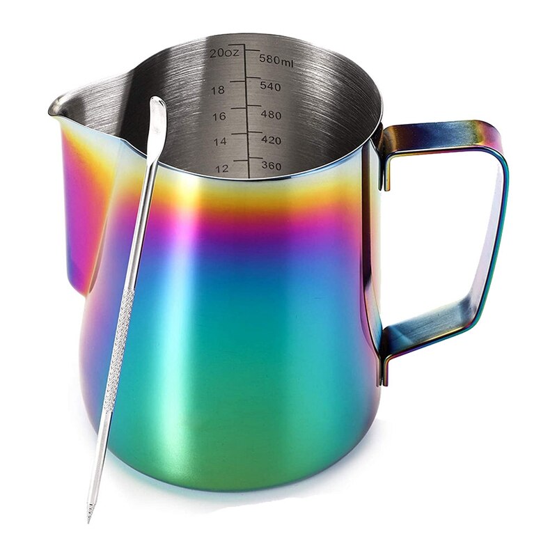 20 Oz Milk Frothing Pitcher with Decorating Art Pe... – Vicedeal