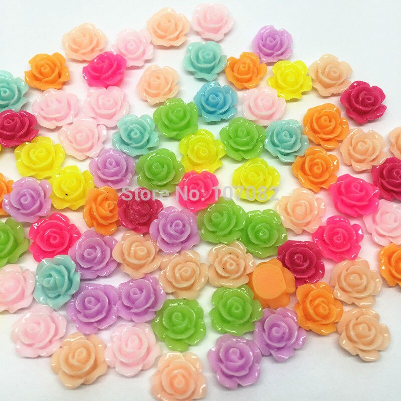 1000pcs Mixed 10mm Resin Flowers Crafts Flatbacks ... – Grandado