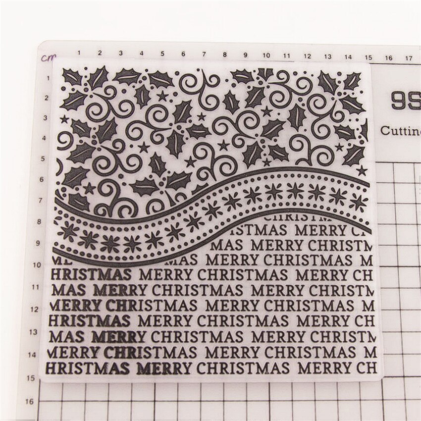 15x15cm Christmas lace Embossing folders Plastic b... – Grandado