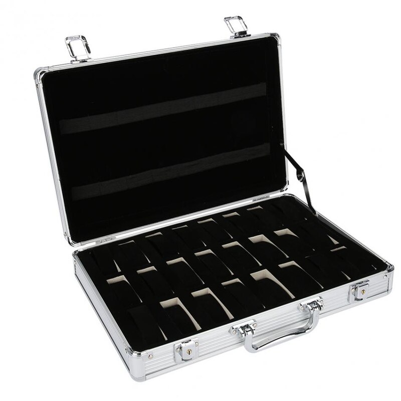 24 Grid Aluminium Koffer Case Display Opbergdoos H... – Vicedeal