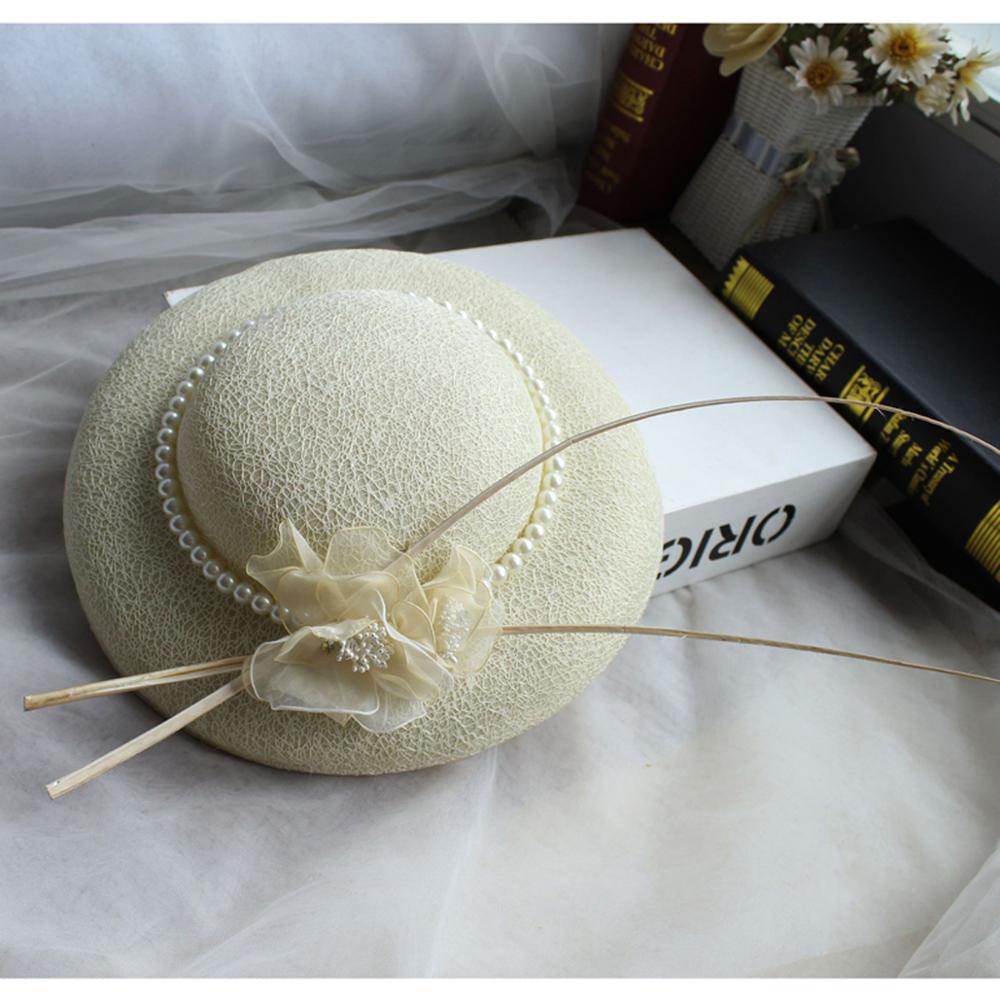 Vintage Bridal Hats Beige Hats Bridal Hats with Pe... – Grandado