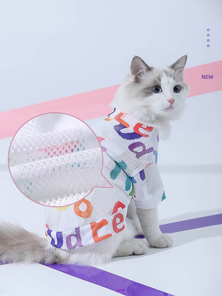 HOOPET Summer Male Cat Kitten Summer Vest Cat Cat ... – Grandado