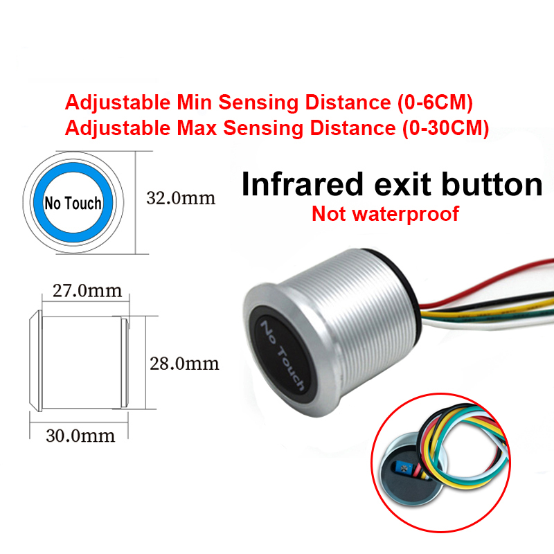 Waterdichte Contactloze No Touch Sensor Exit Schak... – Vicedeal