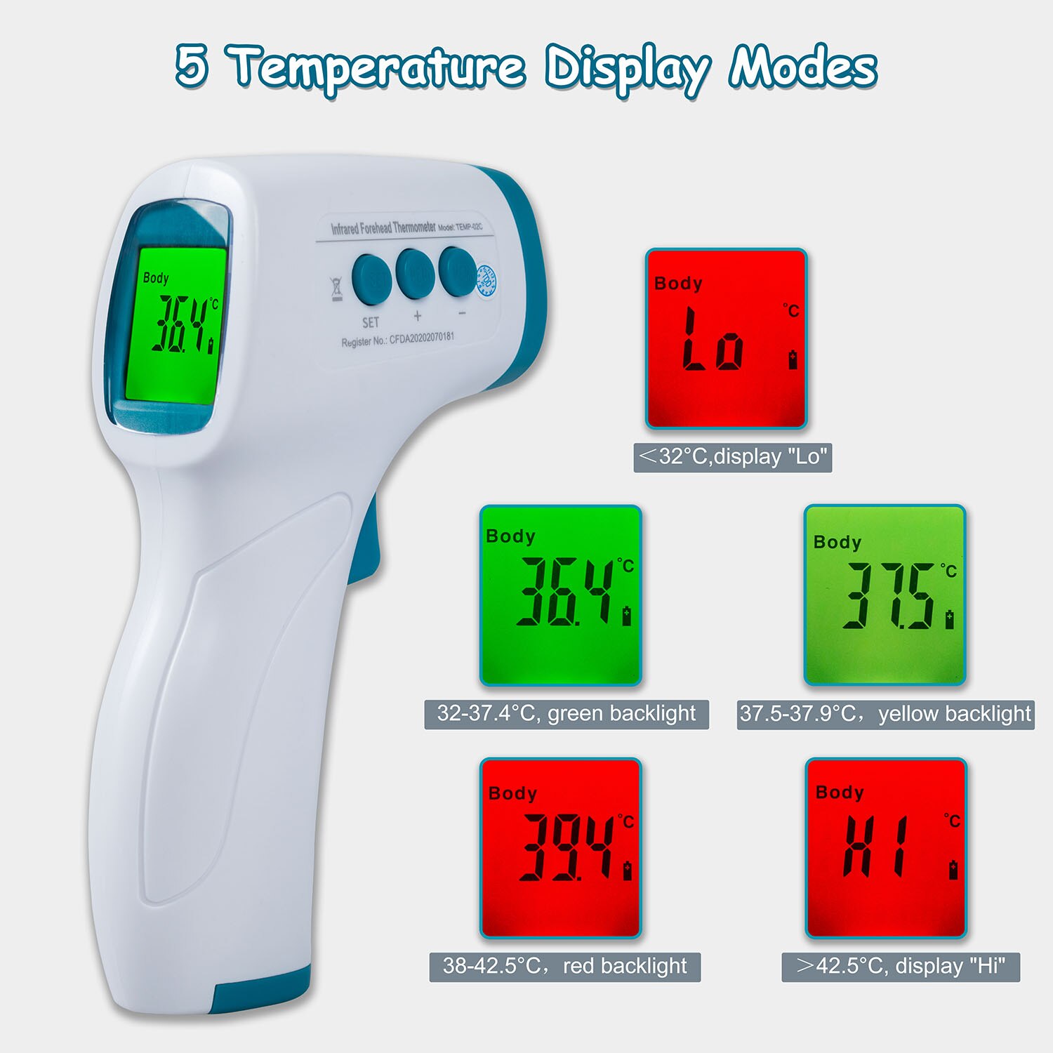 Infrared Thermometer Forehead Body Non-Contact The... – Vicedeal