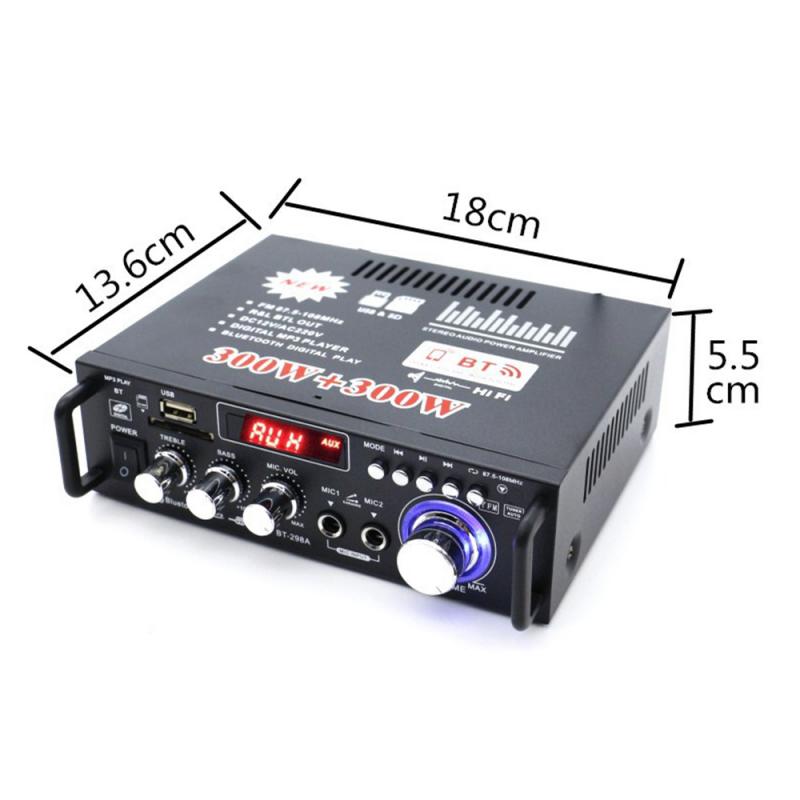 800W EU/US Digital Home Power Audio Amplifier Blue... – Grandado