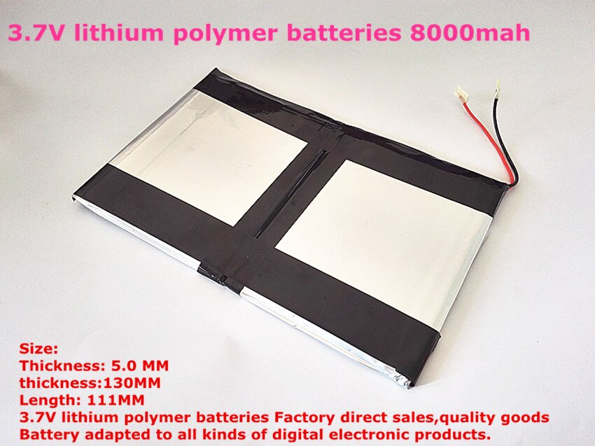 3.7V lithium polymer batteries high capacity 8000m... – Grandado