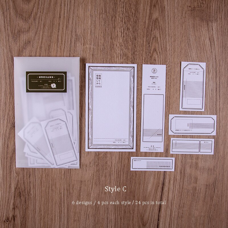 Mr.paper 8 Designs 24pcs Ancient Plant Letters Scr... – Vicedeal