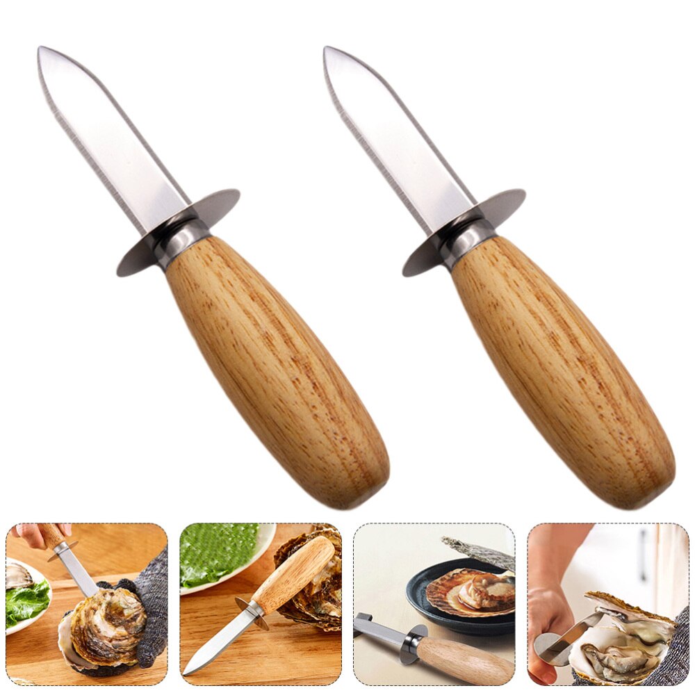 2Pcs Stainless Steel Oyster Shucking Cutters Seafo... – Grandado