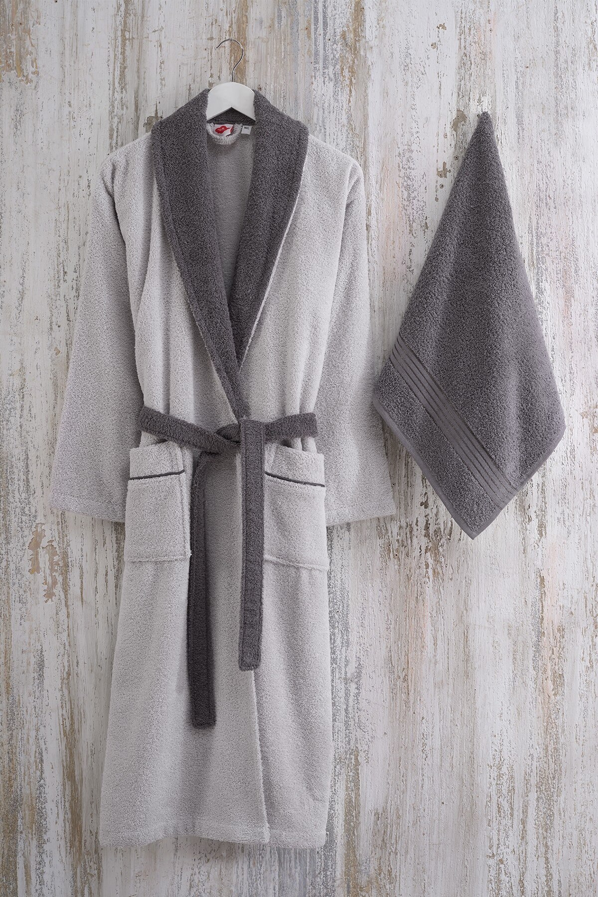 Daily Men 'S Bathrobe Set Gray Anthracite (2 P... – Vicedeal