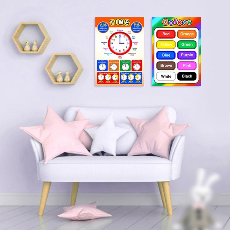 22PCS Preschool Mathematics Poster Letters Kinderg... – Grandado