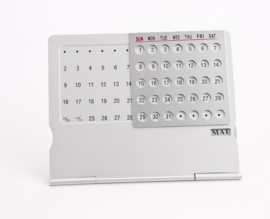 Aluminum Perpetual Calendar , Mini Portable Perman... – Grandado