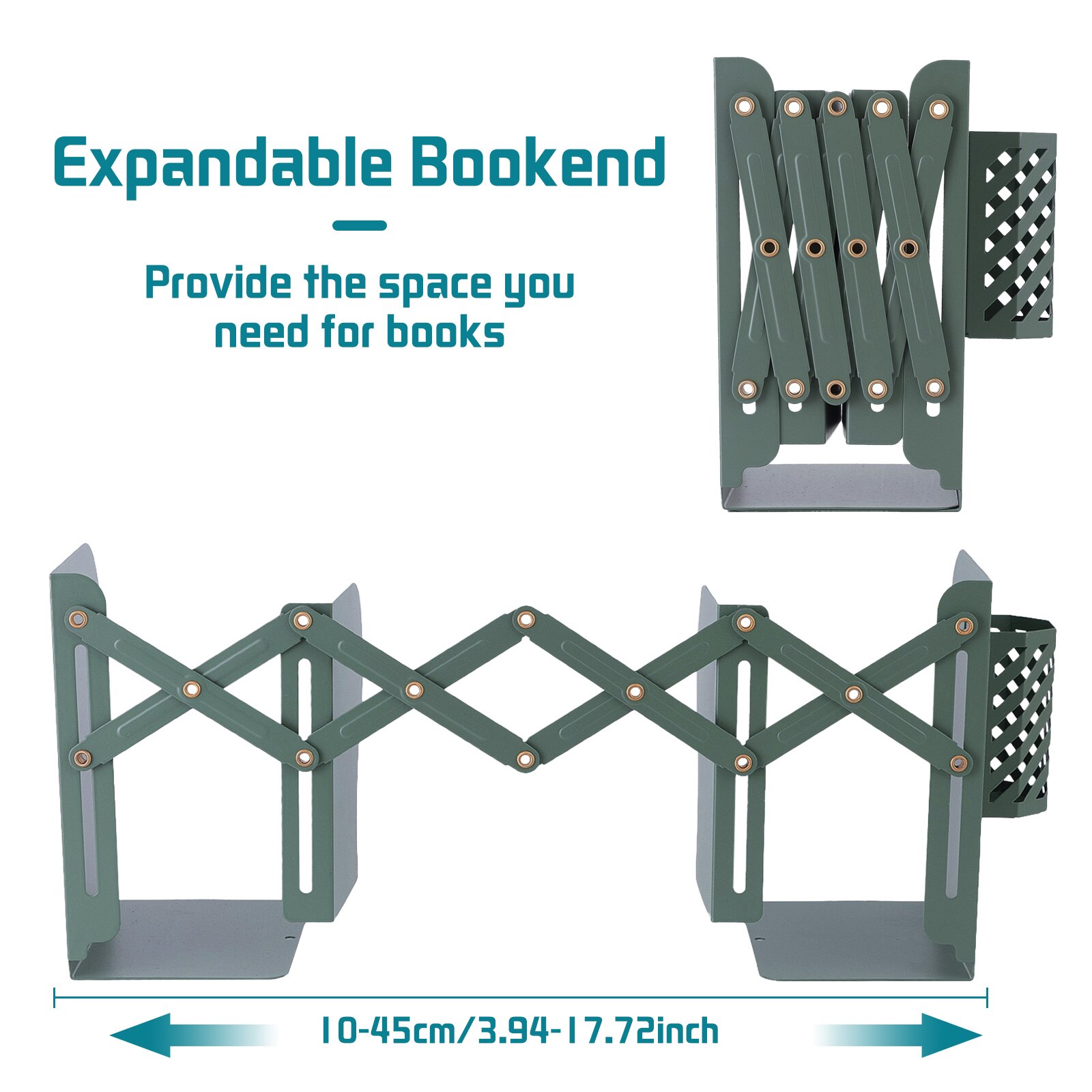 Bookends Adjustable Expandable Metal Book Stand Sh... – Vicedeal