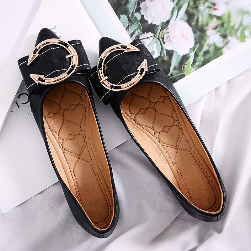 Brand Womens Flats Pointed toe Soft Single Shoes B... – Grandado