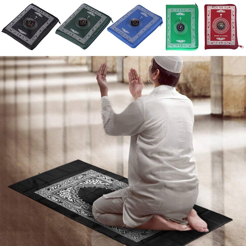 Red Pocket Portable Mat Kneeling Prayer Mat for Mu... – Grandado
