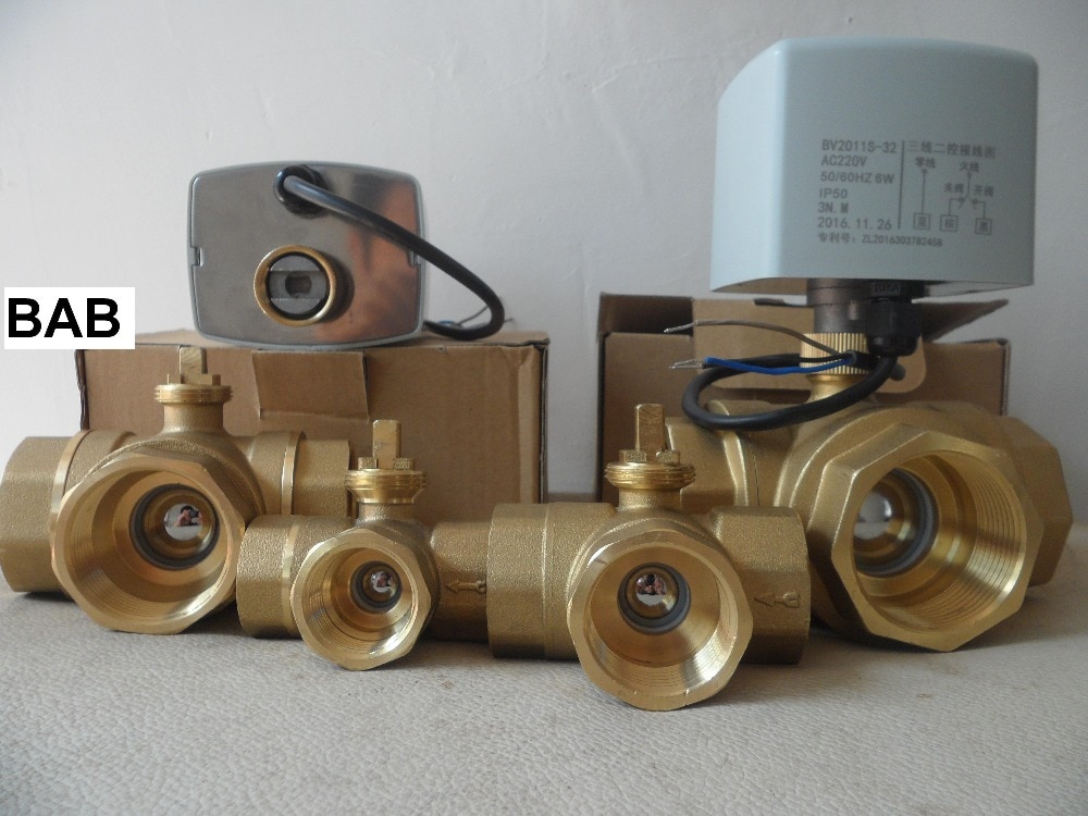 AC220V DN15(G 1/2") to DN 32(G 1-1/4") 3 way/T-typ... – Grandado