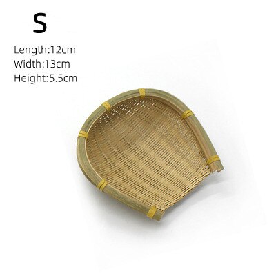 Hand Woven Mini Bamboo Dustpan Braided Plate Dry F... – Grandado