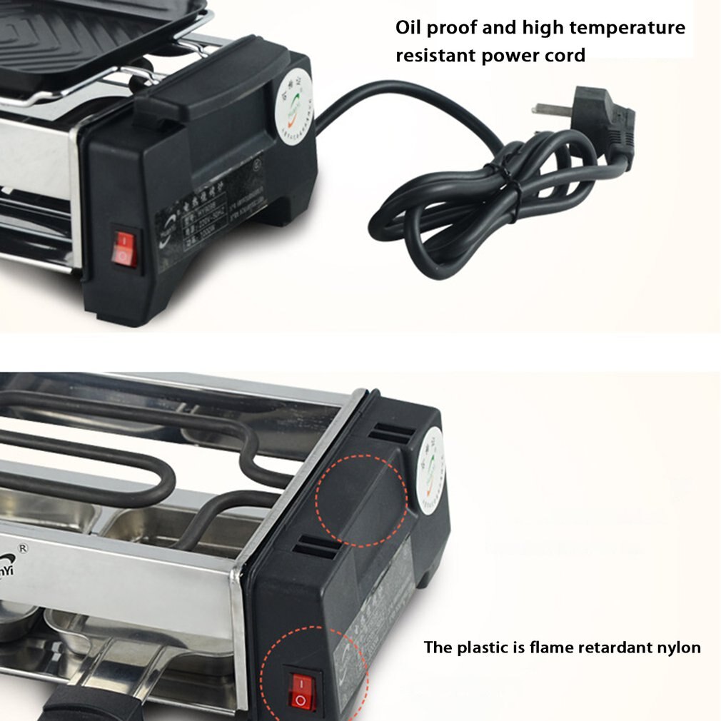 Electric Indoor Searing Grill Bbq Grill Removable ... – Grandado