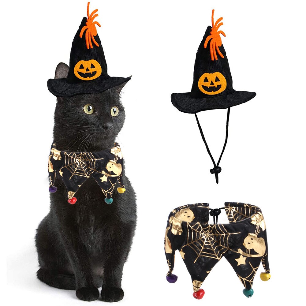 Halloween Heks Hoed En Sjaal Set Voor Kat Hond Spi... – Vicedeal