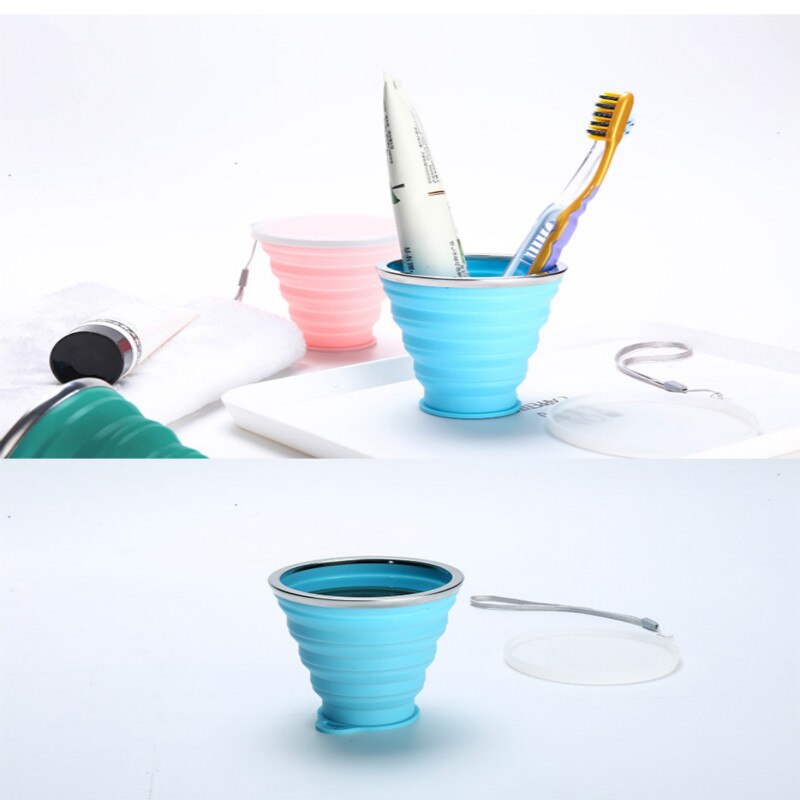 Folding Cups 180ml Food Grade Water Cup Travel Sil... – Grandado