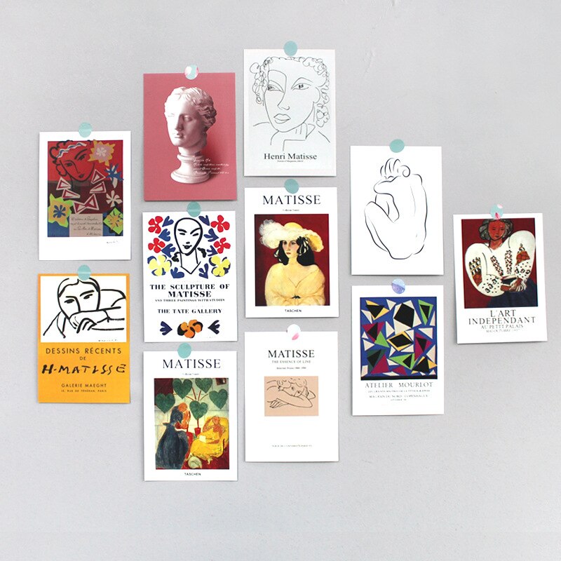 Ins 10sheets Character Art Postcard Retro Abstract... – Grandado