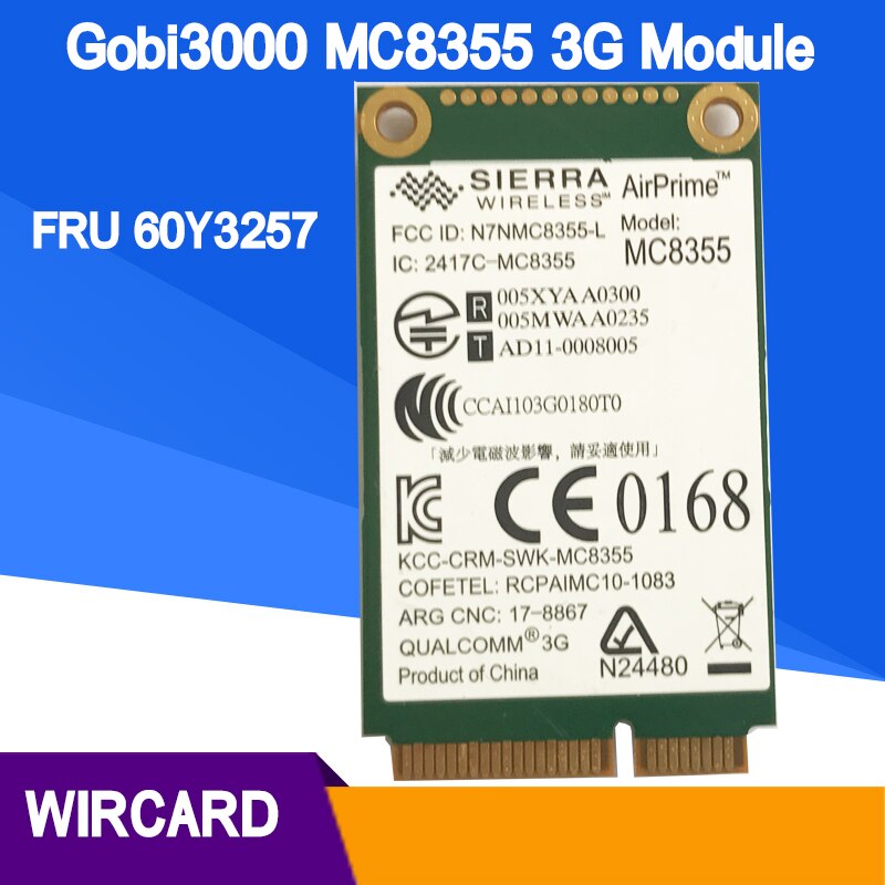 MC8355 60Y3257 Gobi3000 3G Wwan-karte GPS Fit W530... – Vicedeal