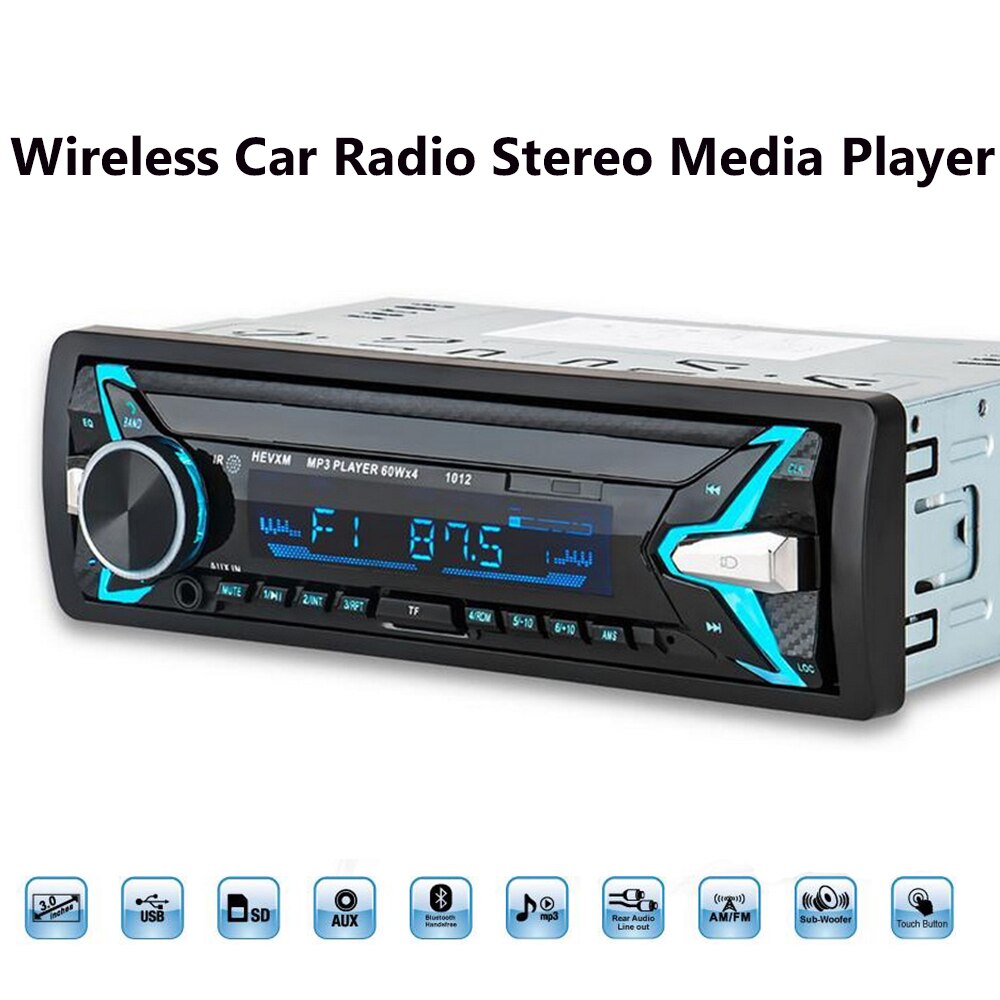 Wireless Car Radio Stereo MP3 12V 4 Loud Speaker M... – Grandado
