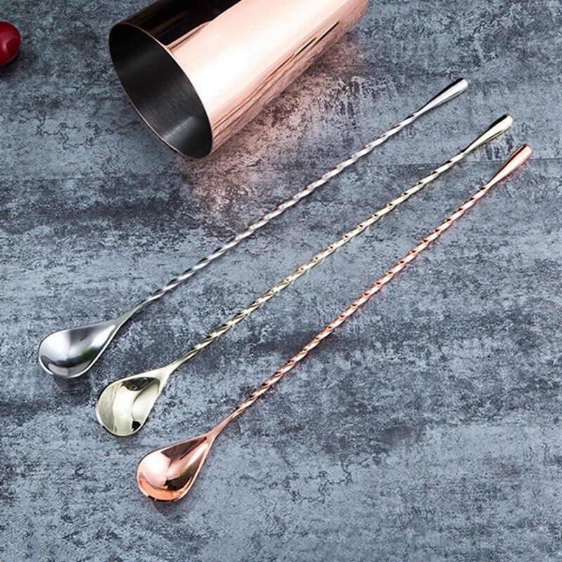 DIY Mixing Cocktail Spoon Stainless Steel Spiral P... – Vicedeal