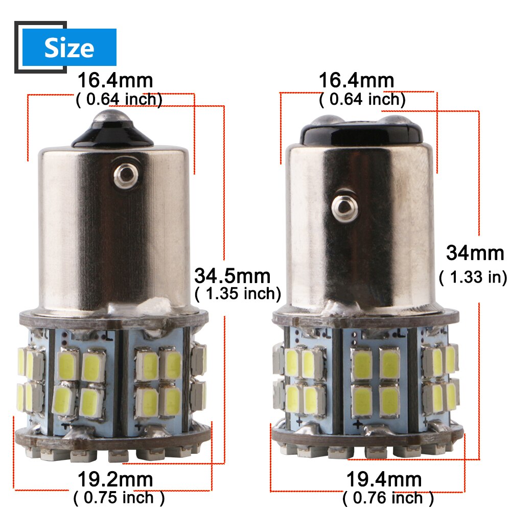 10Pcs 24V Wit P21W 1156 BA15S 1157 1206 50 Smd Led... – Grandado 10Pcs 24V Wit P21W 1156 BA15S 1157 1206 50 Smd Led... – Grandado