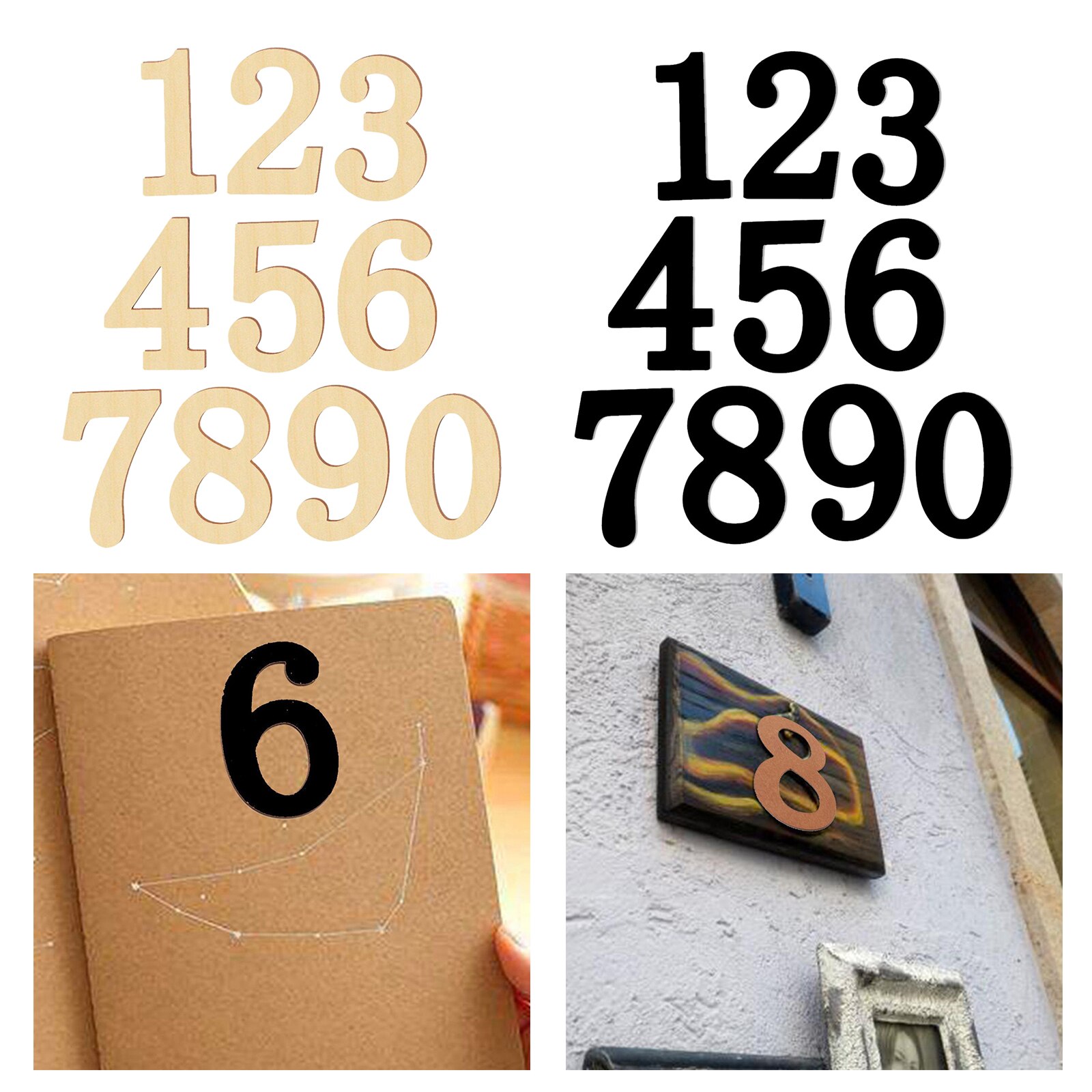 10pcs Wooden Numbers Diy Craft Numbers 0-9 Kids Ea... – Vicedeal