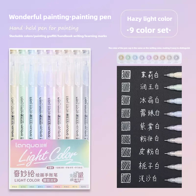 198/9 pcs/set Drawing Highlighter Morandi Gel Pen ... – Grandado