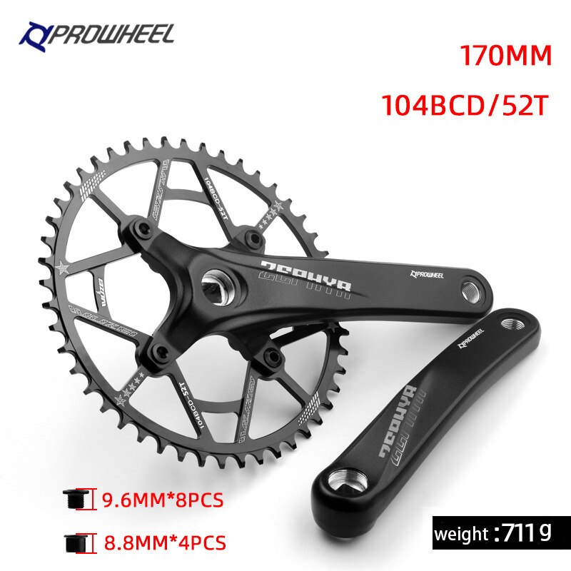 PROWHEEL MTB Bike Crank Chainwheel 170mm Square Cr... – Vicedeal