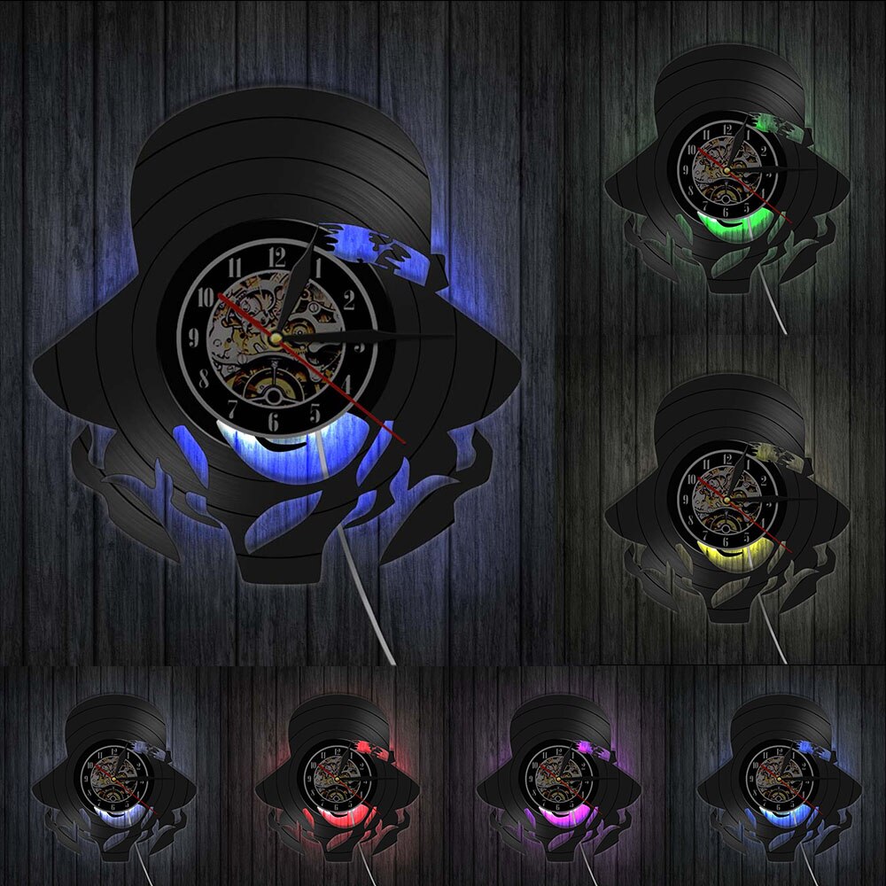 Beautiful Girl in Hat Wall Clock Made Of Vinyl Rec... – Vicedeal