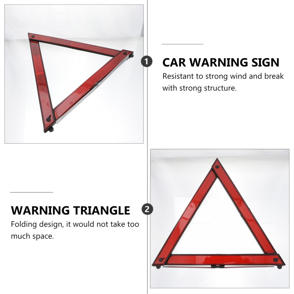 2pcs Car Warning Sign Triangle Road Safety Tool Au... – Vicedeal
