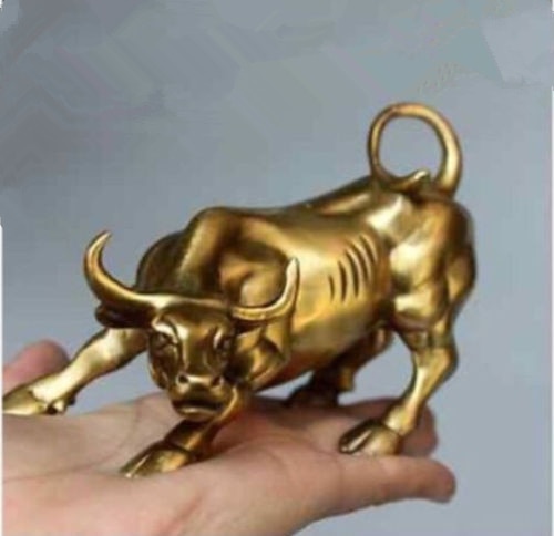 Bronze Brass Fengshui Wealth Fierce Bull OX Statue... – Grandado