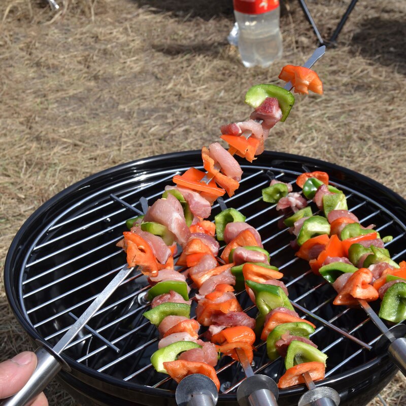 Portable Wide Barbecue Skewers Shish Kabob Sticks ... – Vicedeal