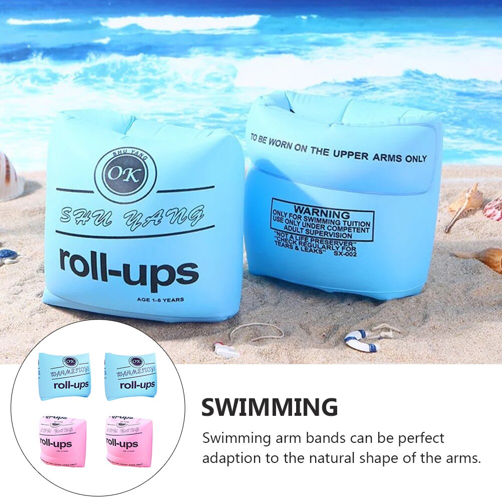 2 Pairs Floating Swim Arm Bands Inflatable Floater... – Grandado