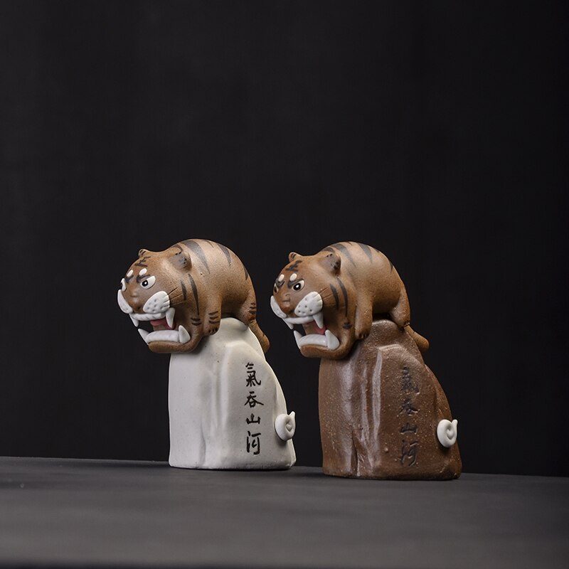 TANGPIN ceramic tea pets tiger cute handmade porce... – Grandado
