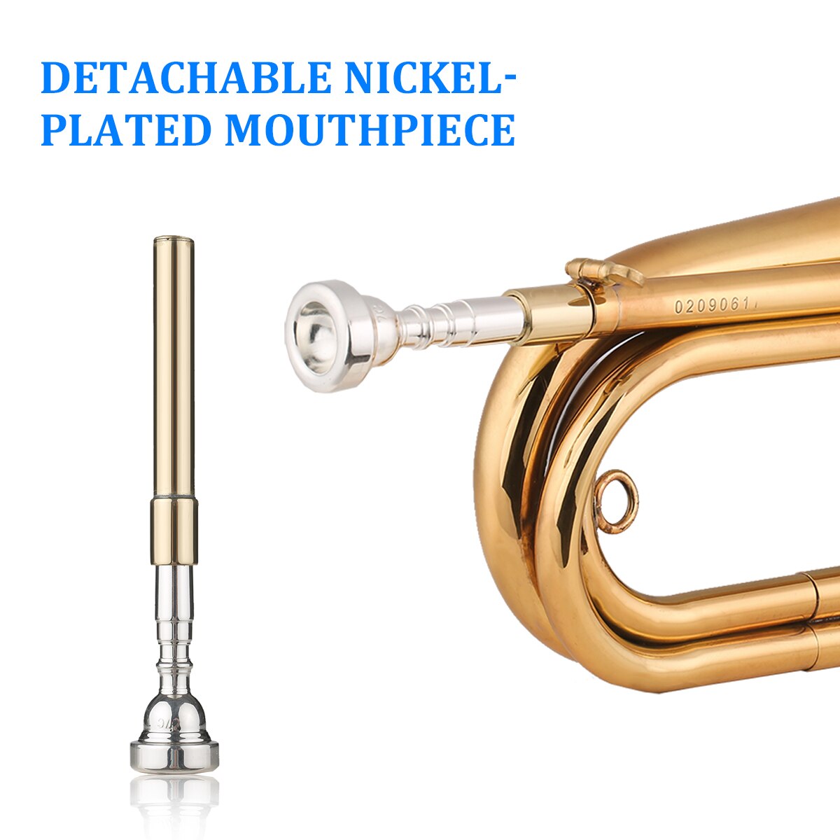 Muslady 13.5 Inch Brass Bugle Call Gold-Plated Tru... – Grandado