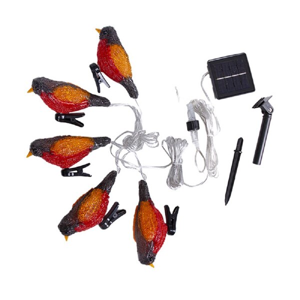 Bird Led String Light Robin Acrylic Mockingbird So... – Grandado