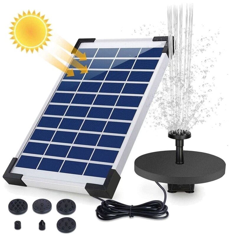 5W Solar Fontein Pomp, solar Waterpomp Drijvende F... – Vicedeal